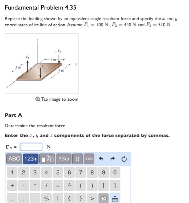 Solved Fundamental Problem 4.35 Replace the loading shown by | Chegg.com