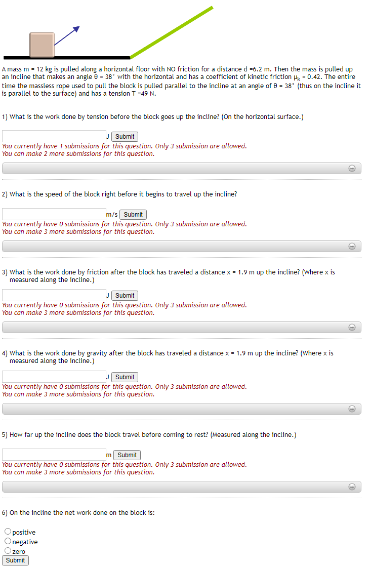 Solved A mass m=12 kg is pulled along a horizontal floor | Chegg.com