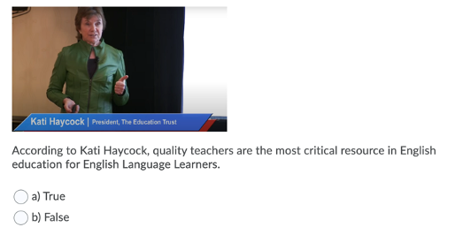 Solved Kati Haycock President, The Education Trust According | Chegg.com