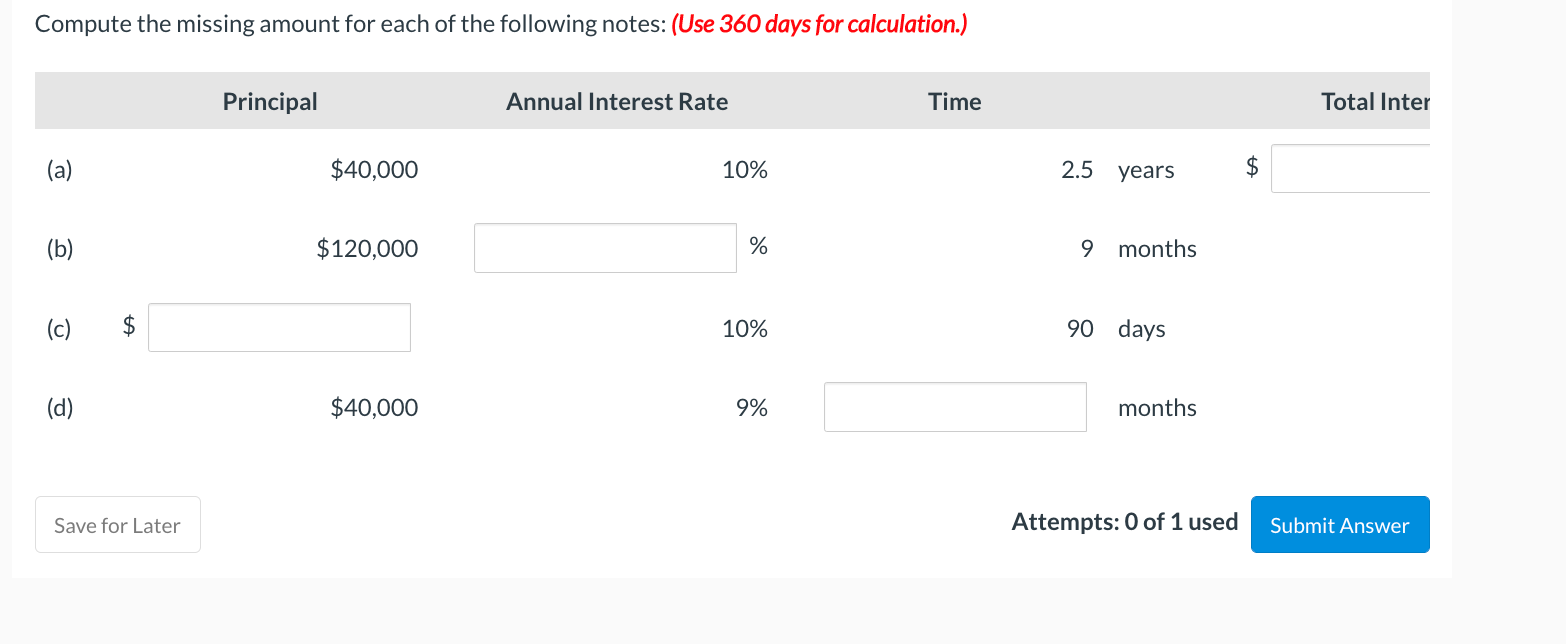 Solved Compute the missing amount for each of the following | Chegg.com