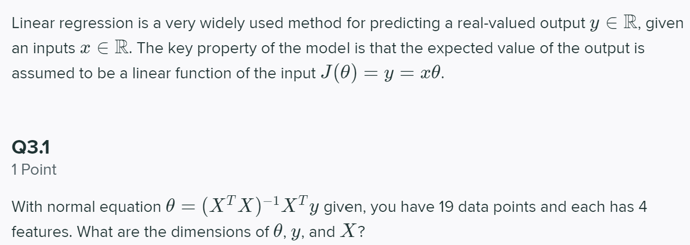 Solved Linear regression is a very widely used method for | Chegg.com