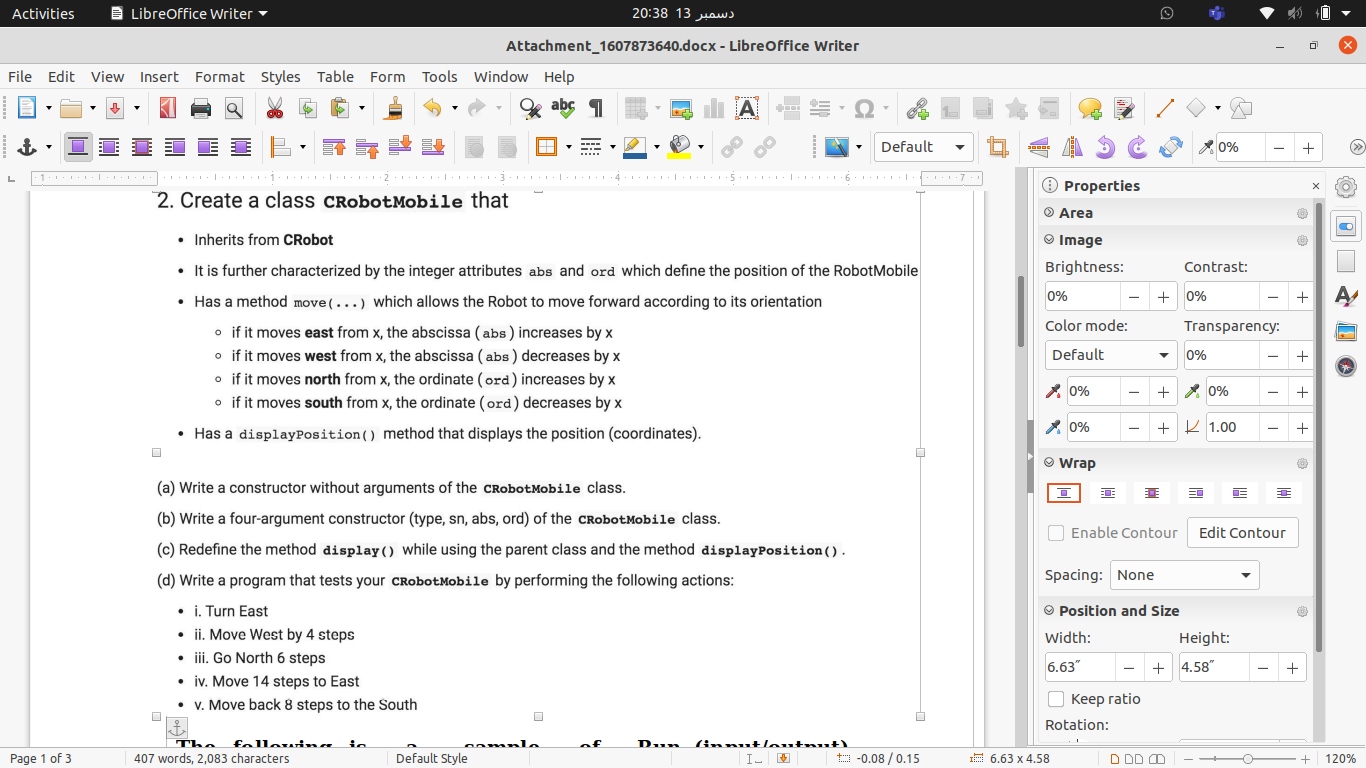Solved Activities LibreOffice Writer 20:38 13 Jaw) | Chegg.com