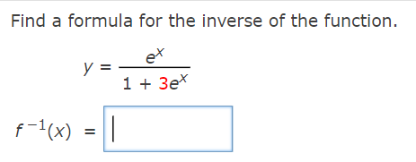 Solved Find a formula for the inverse of the | Chegg.com