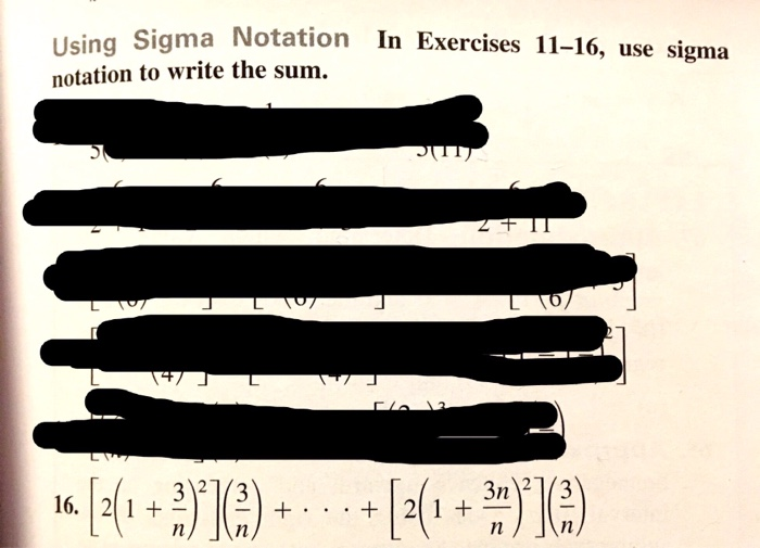 Solved Using Sigma Nota notation to write the sum. tion In | Chegg.com
