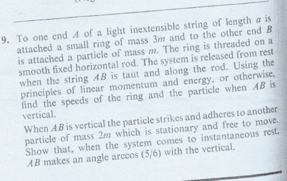 Solved 9. To one end 8 of a light inextensible string of | Chegg.com