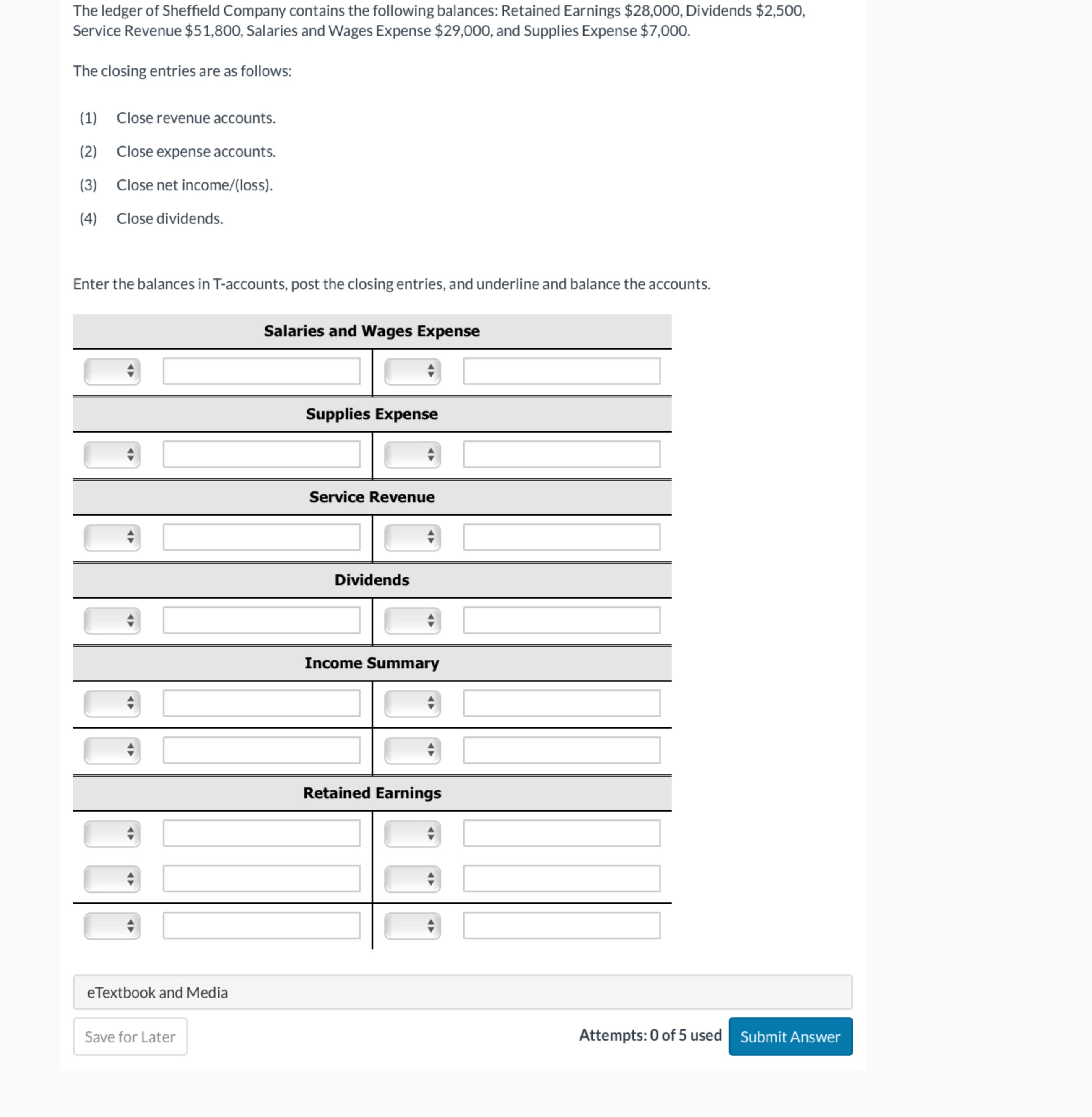 Solved The ledger of Sheffield Company contains the | Chegg.com