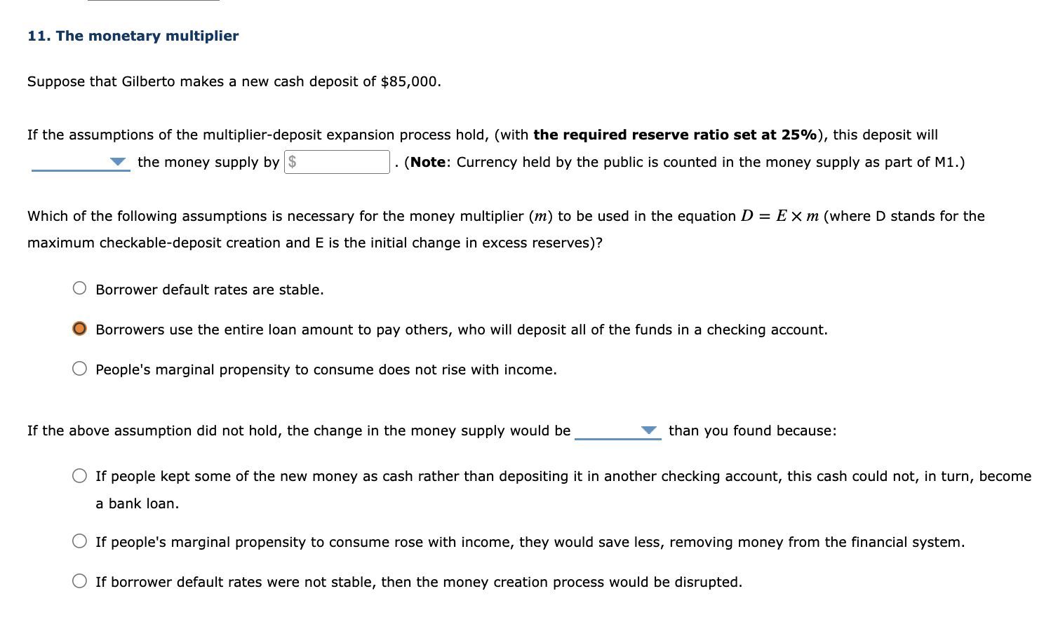 Solved drop down: this deposit will decrease / increasedrop | Chegg.com