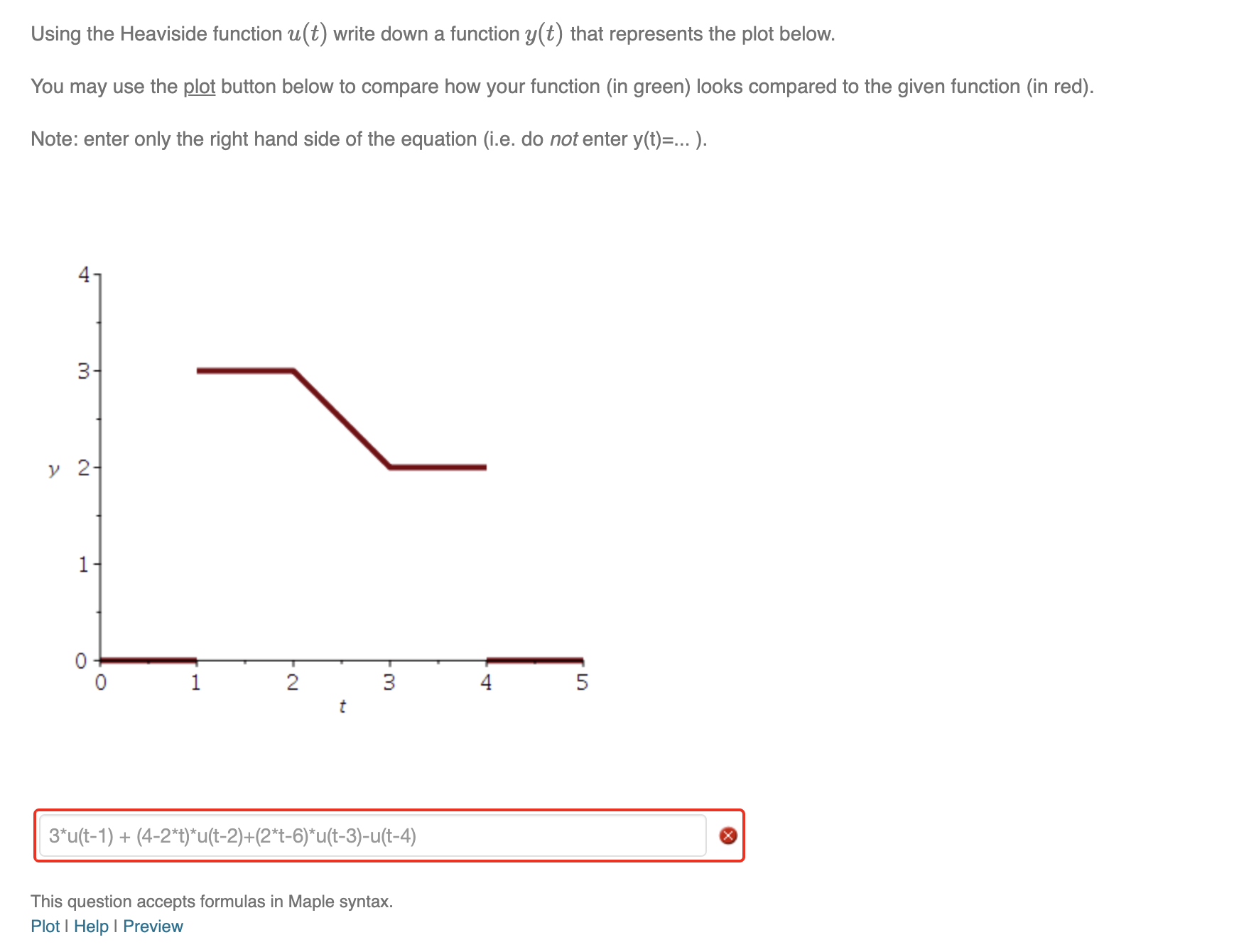 Using the Heaviside function u(t) write down a | Chegg.com