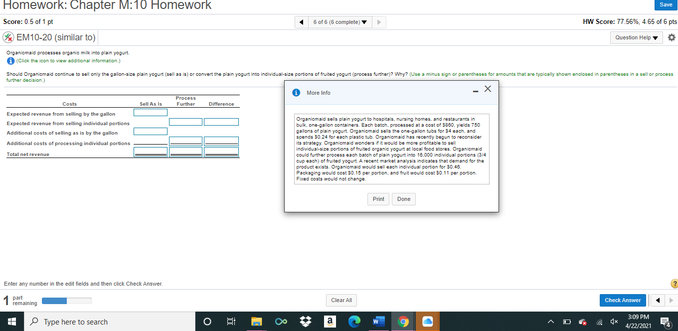 Solved Save Homework Chapter M 10 Homework Score 0 5 Of 1