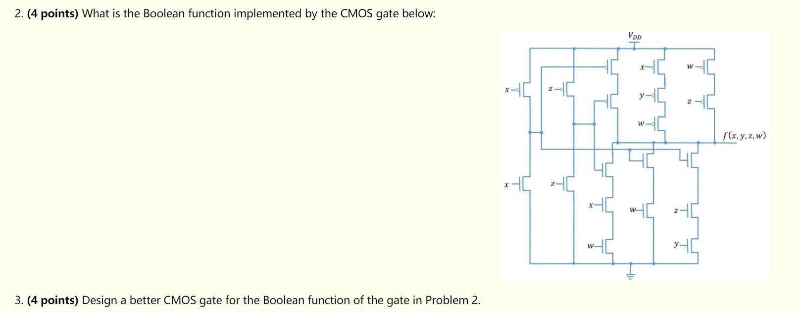 Solved 2. (4 points) What is the Boolean function | Chegg.com