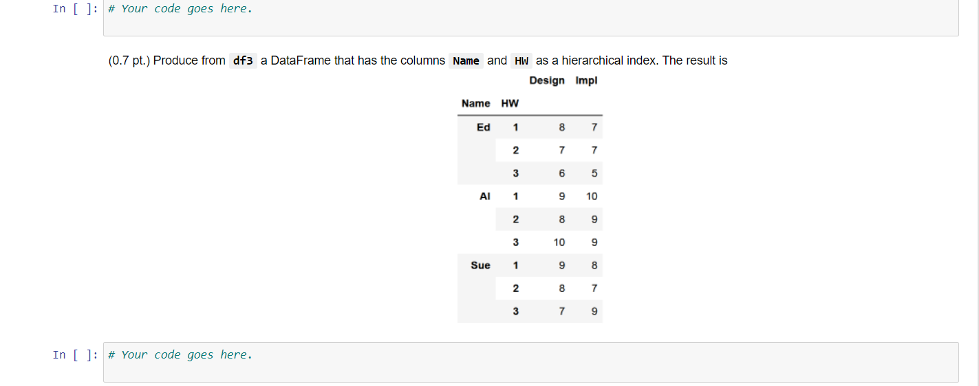 In [ ]: # Your code goes here. (0.7 pt.) Produce from | Chegg.com