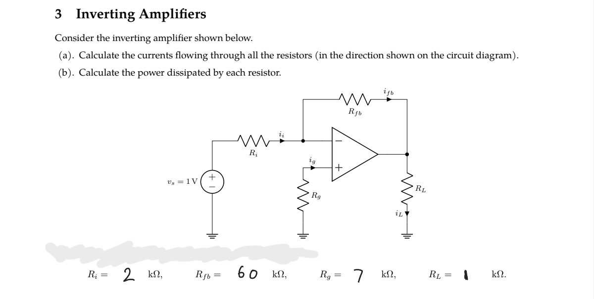 Solved 3 Inverting Amplifiers Consider The Inverting