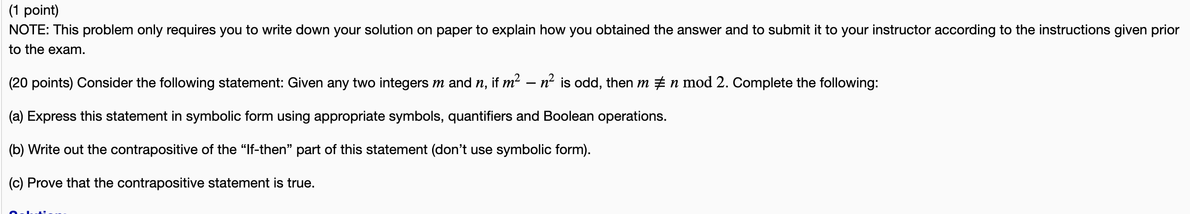 Solved 1 Point Note This Problem Only Requires You To