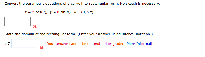 Solved Convert the parametric equations of a curve into | Chegg.com