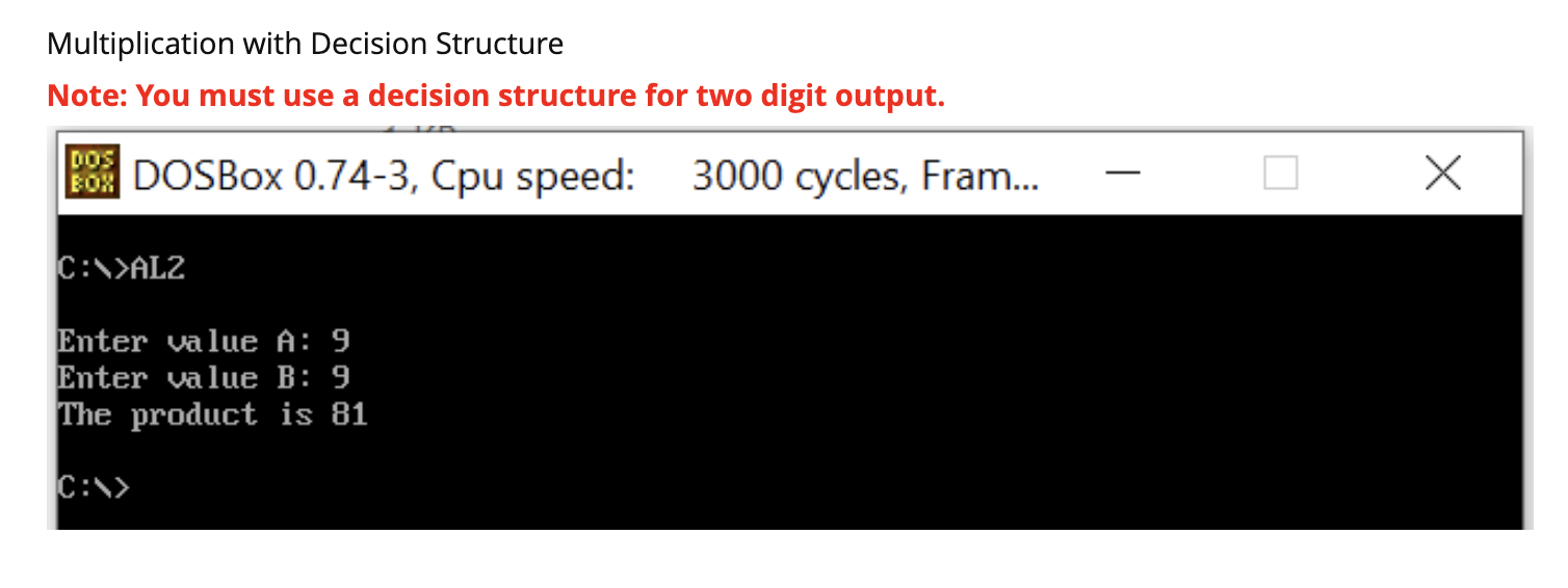 Solved Multiplication with Decision Structure Note: You must | Chegg.com