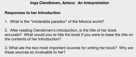 Inga Clendinnen, Aztecs: An Interpretation Responses | Chegg.com
