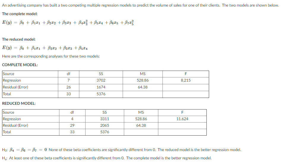 Solved Using an alpha of 0.05 and the nested model | Chegg.com