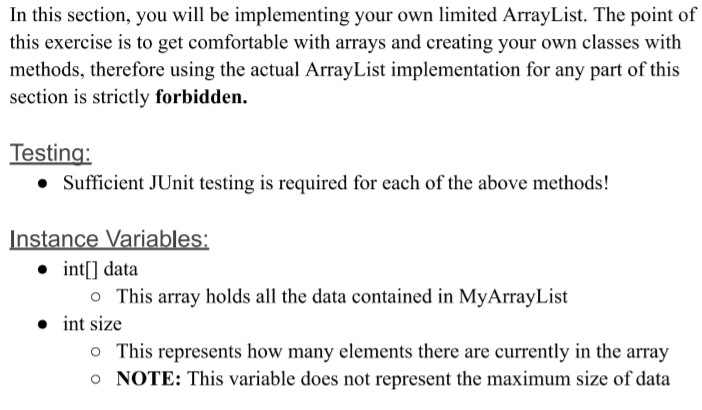 Solved In this section, you will be implementing your own | Chegg.com