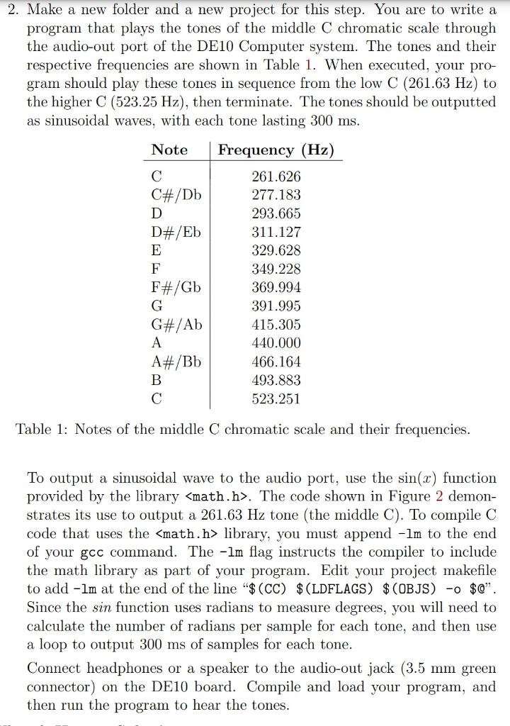 Solved 2. Make a new folder and a new project for this step. | Chegg.com