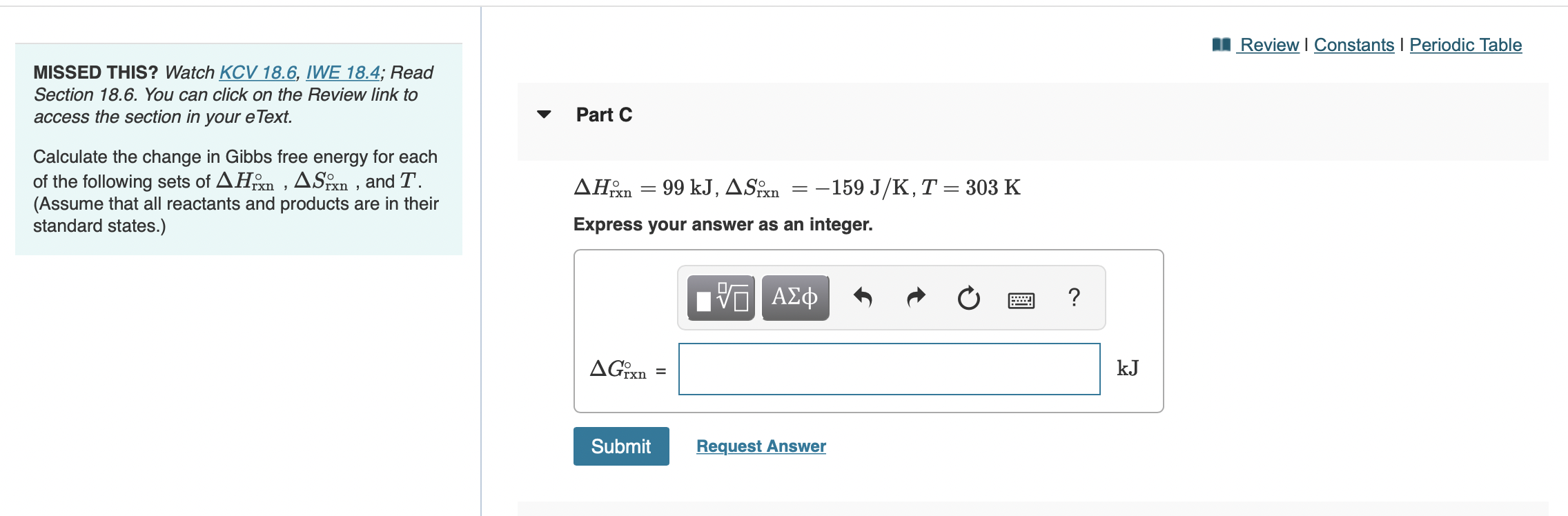 Solved Review | Constants 1 Periodic Table MISSED THIS? | Chegg.com