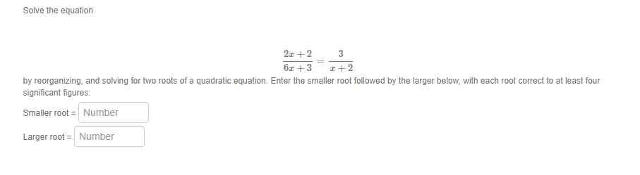 Solved Solve the equation 6x+32x+2=x+23 by reorganizing, and | Chegg.com
