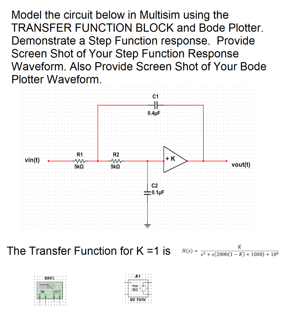 Solved Model the circuit below in Multisim using the | Chegg.com