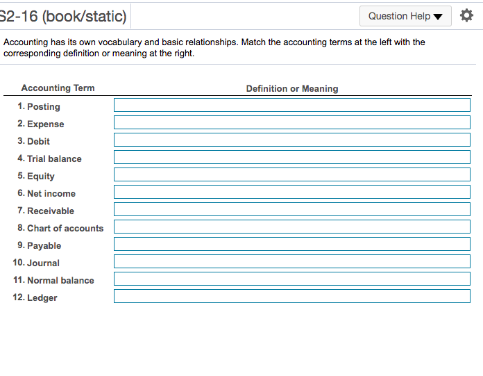 Solved 52-16 (book/static) Question Help Accounting has its | Chegg.com