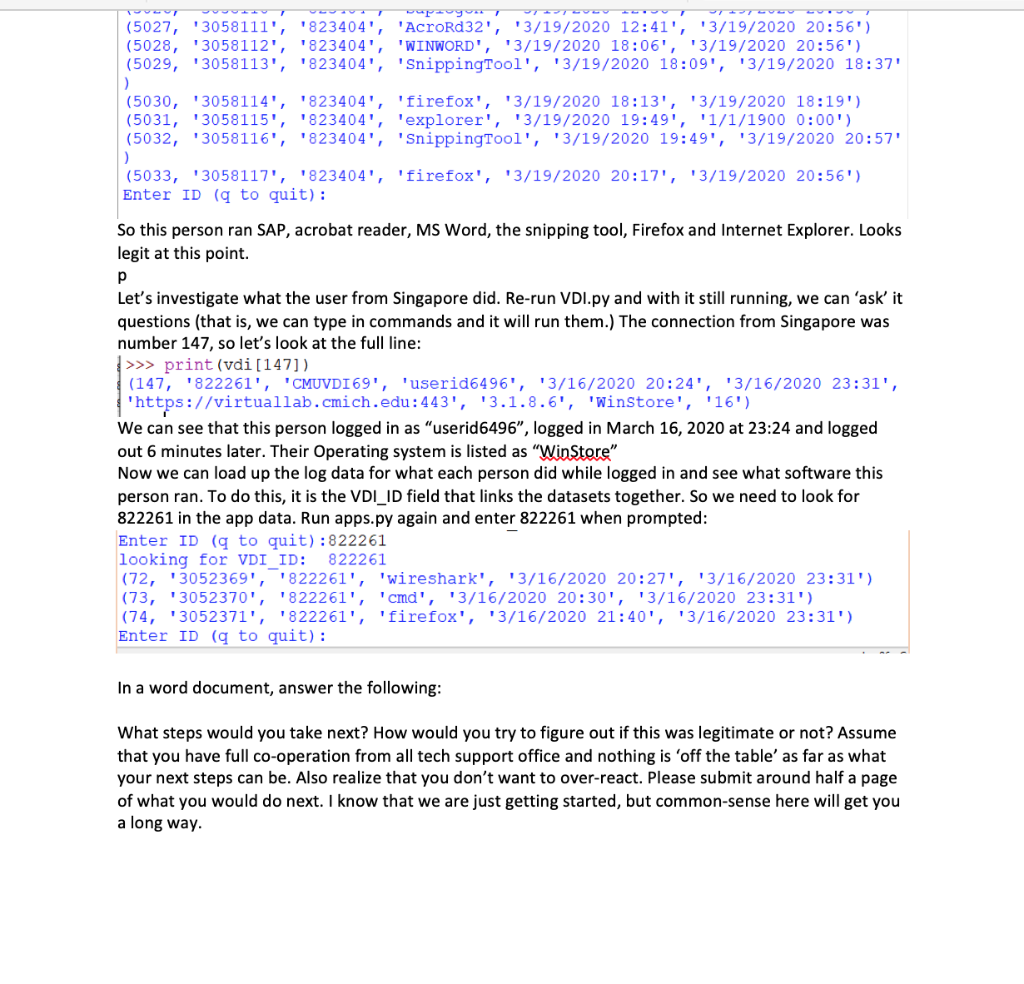 Solved Server log cyber exercise: Part of what cyber | Chegg.com