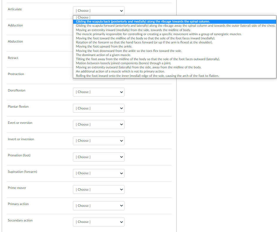 Solved Dorsiflexion Plantar flexion Evert or eversion Invert | Chegg.com