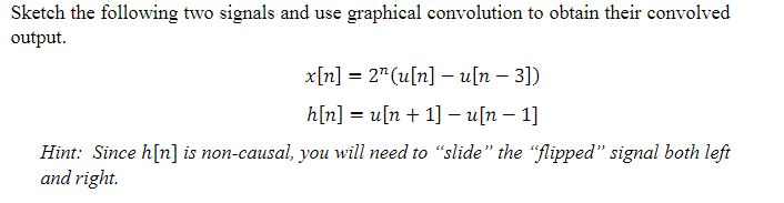 Solved Sketch the following two signals and use graphical | Chegg.com