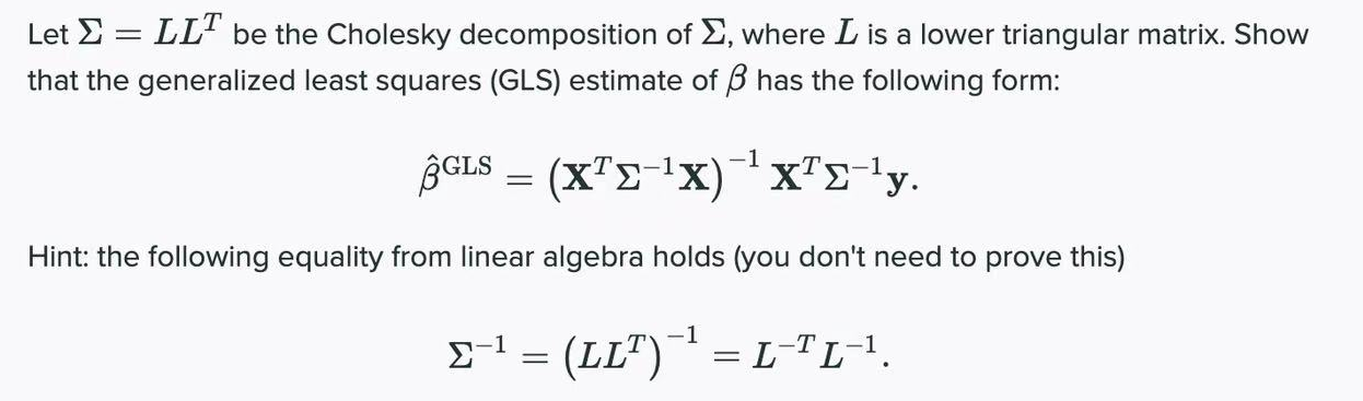 Solved Let = LLT be the Cholesky decomposition of £, where L | Chegg.com