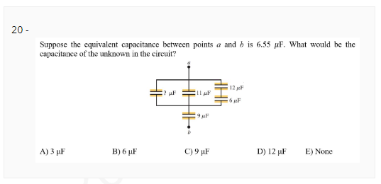Solved Suppose the equivalent capacitance between points a | Chegg.com