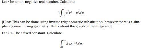 Solved Letr be a non-negative real number. Calculate: | Chegg.com