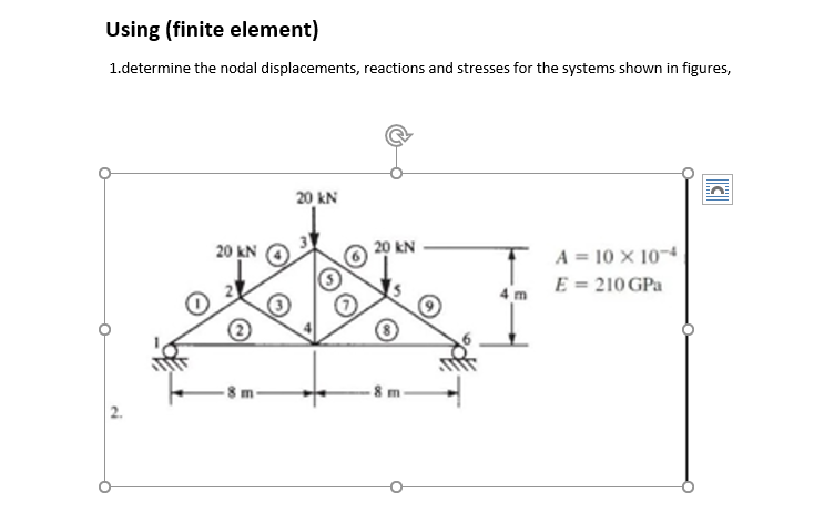 Solved Using Finite Element 1 Determine The Nodal