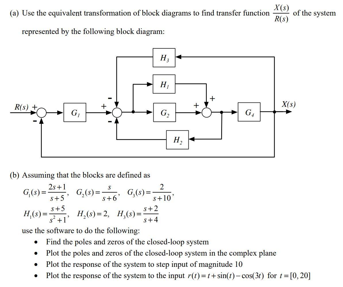 (a) Use the equivalent transformation of block | Chegg.com
