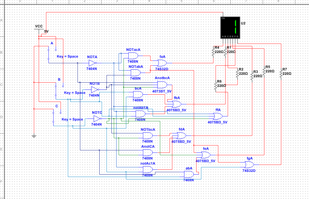 Solved Multisim 7 Segment Display Why It Can Not Display My