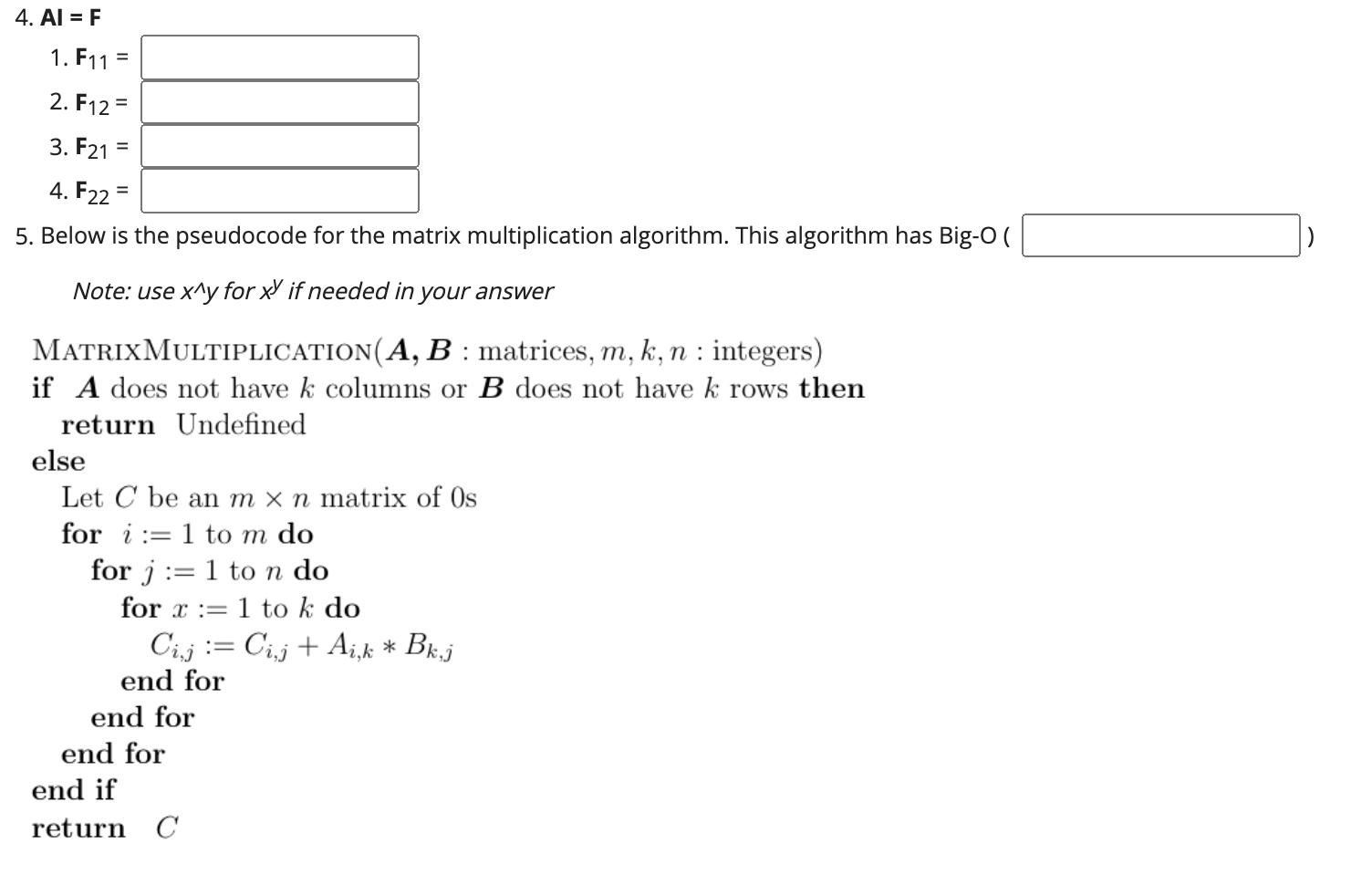 Solved Let [1 A= B= NO and I be the 2 x 2 identity matrix. | Chegg.com