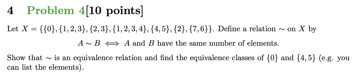 Solved 4 ﻿Problem 4[10 ﻿points]Let | Chegg.com