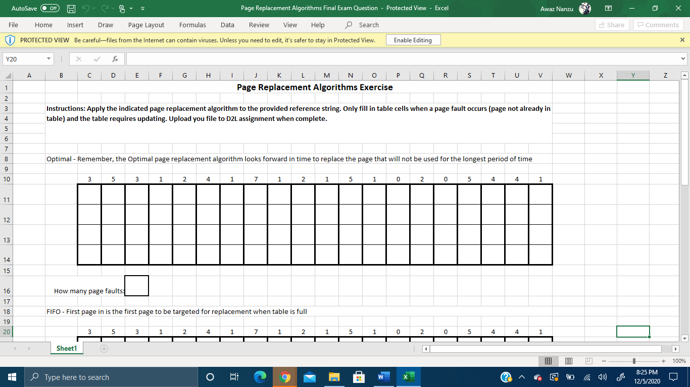 Solved AutoSave Off Have Page Replacement Algorithms Fin