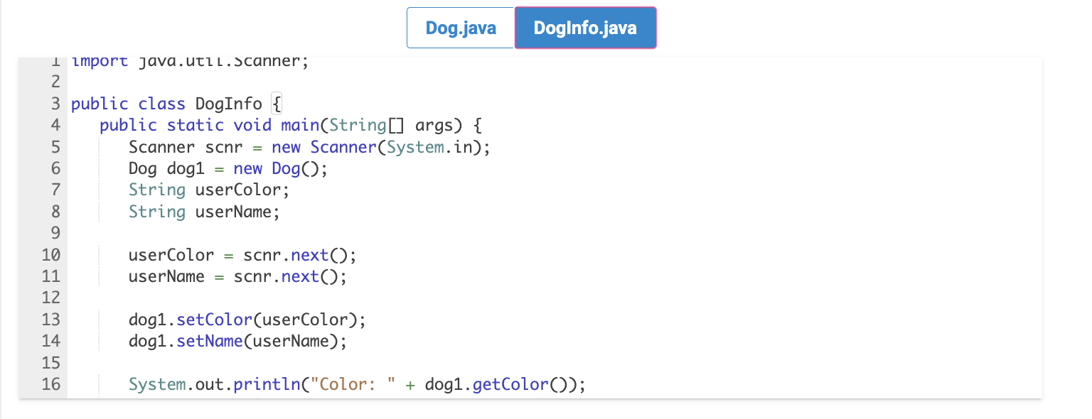 Solved Jump to level 1 In the Dog class, declare the | Chegg.com
