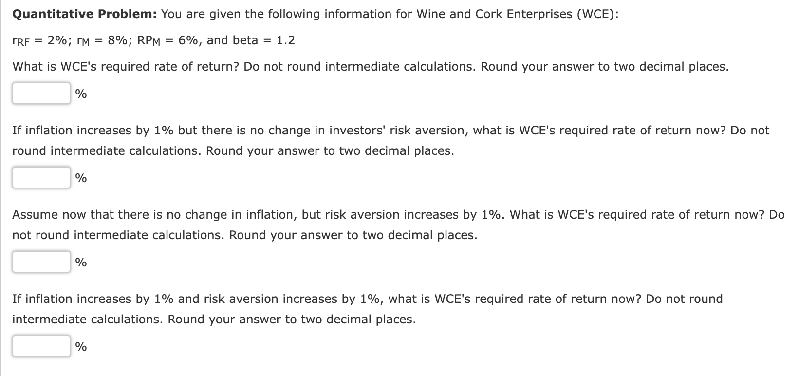 Solved Quantitative Problem: You are given the following | Chegg.com