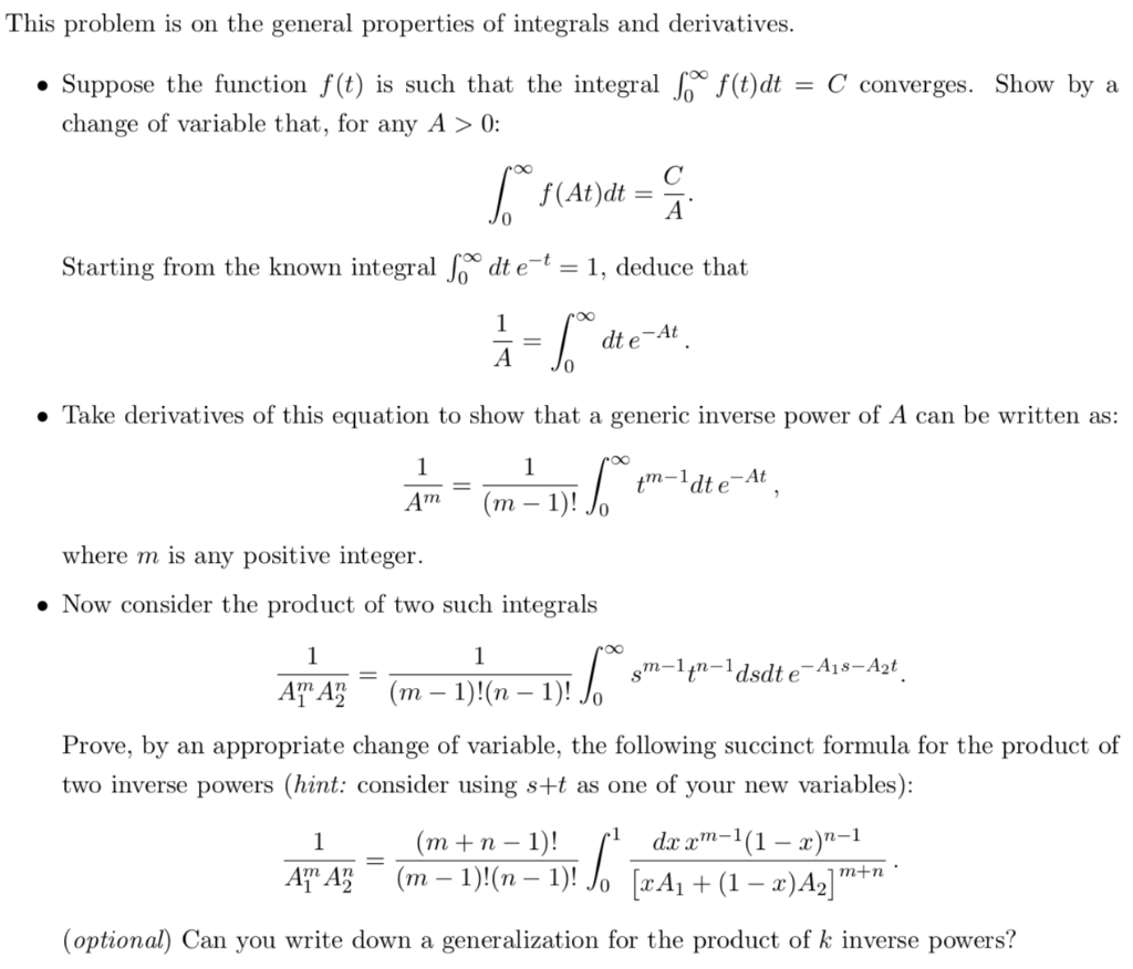Solved This problem is on the general properties of | Chegg.com