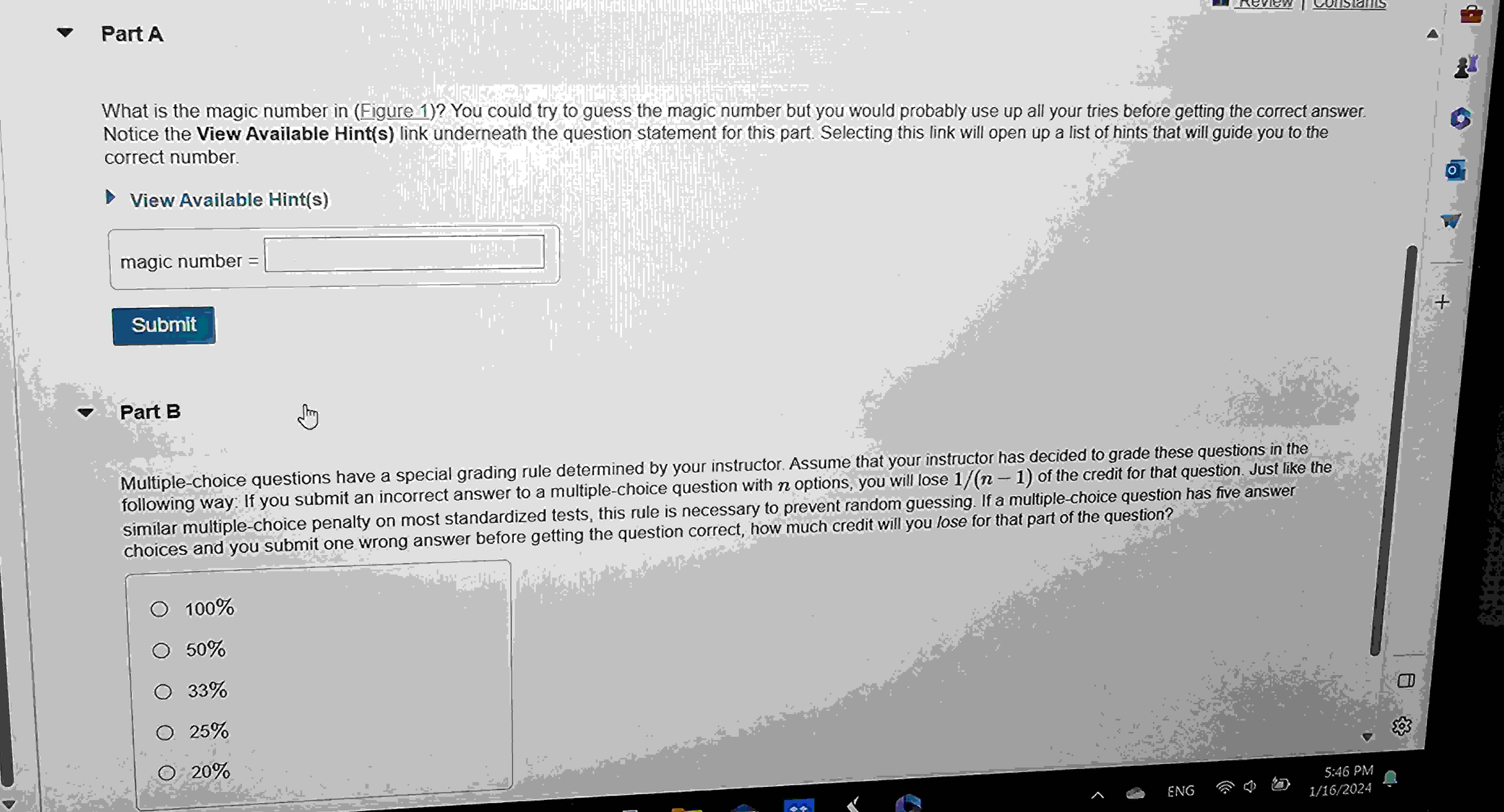 Solved Part AWhat is the magic number in (Figure 1)? ﻿You | Chegg.com
