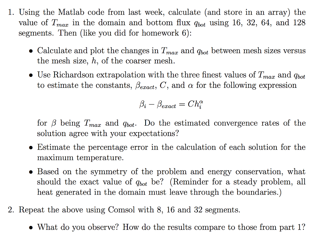 Please solve using Matlab and Comsol. Previous code | Chegg.com