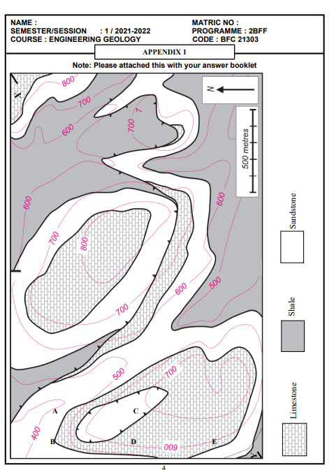 Solved Q3 With reference to the geological map attached in | Chegg.com