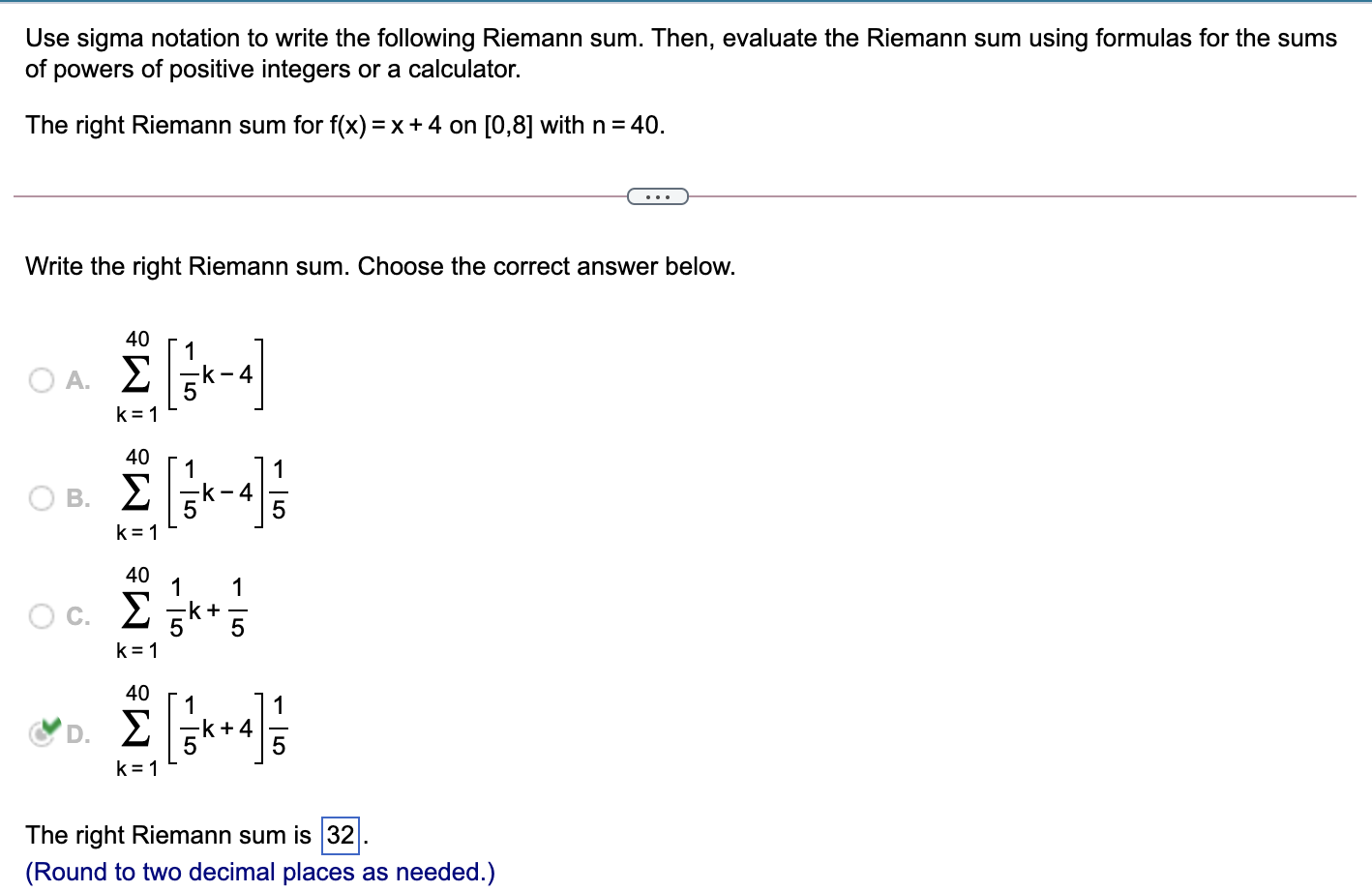 Solved Use sigma notation to write the following Riemann | Chegg.com