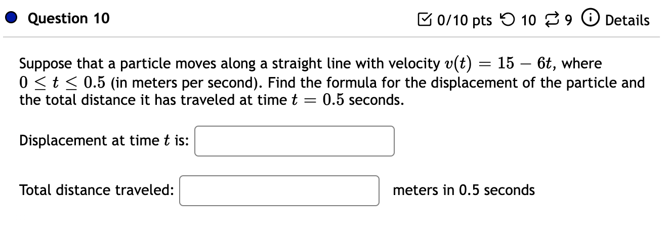 Solved Suppose That A Particle Moves Along A Straight Line