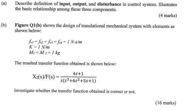 Solved (a) (b) Describe definition of input, output, and | Chegg.com