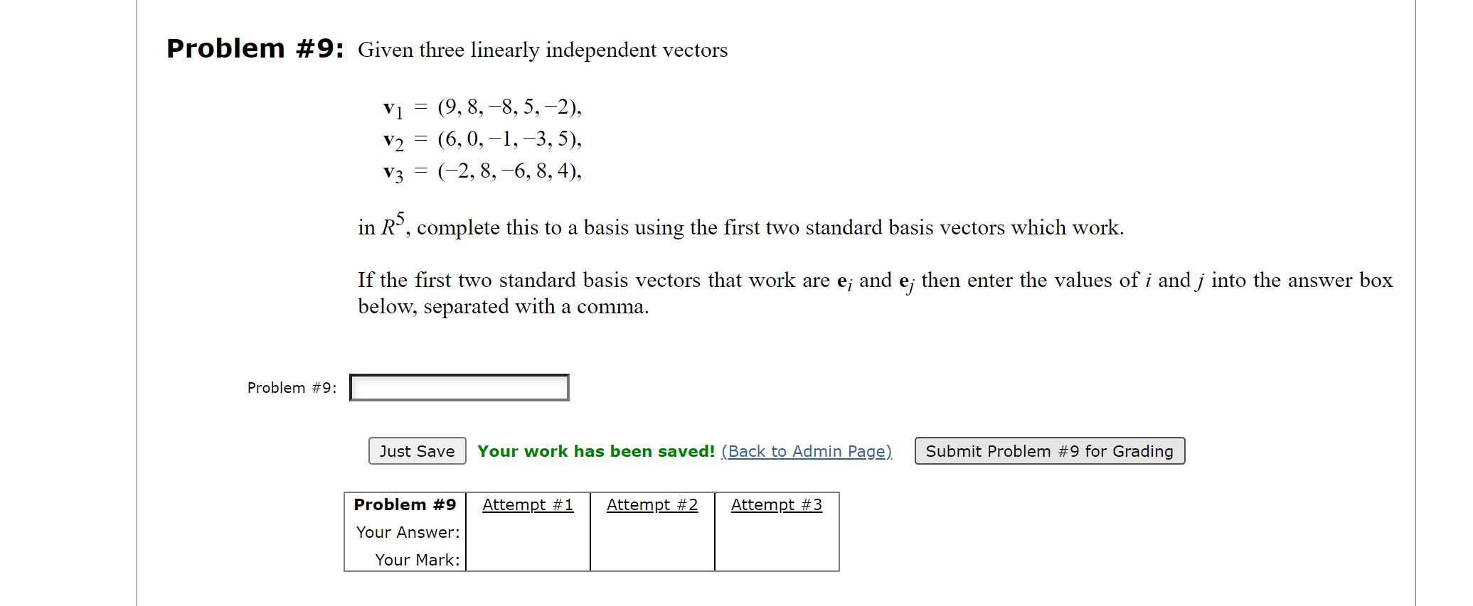 Solved Problem # 9: Given three linearly independent | Chegg.com