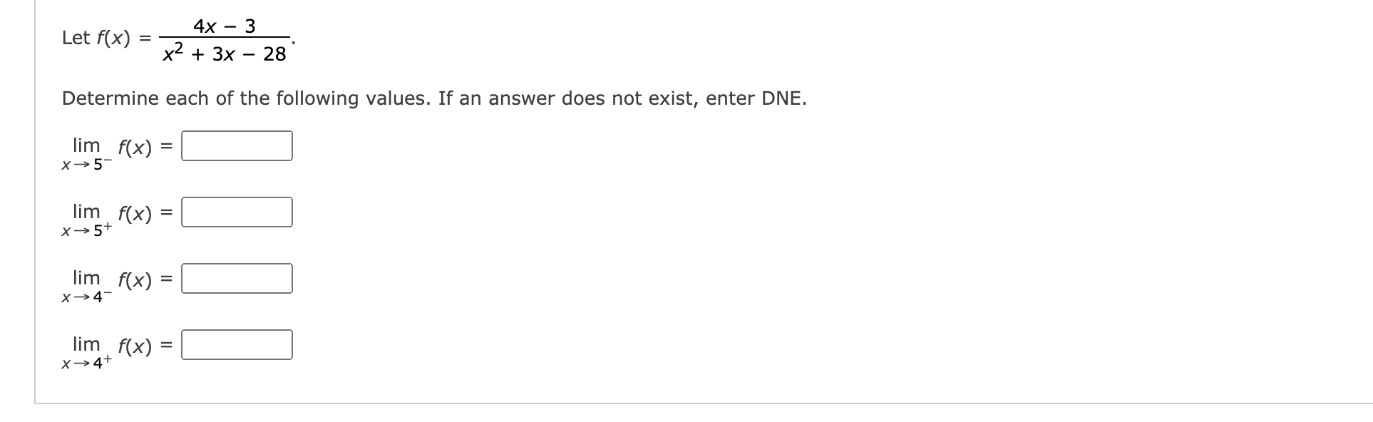 Solved Let F X X2 3x−284x−3 Determine Each Of The Following